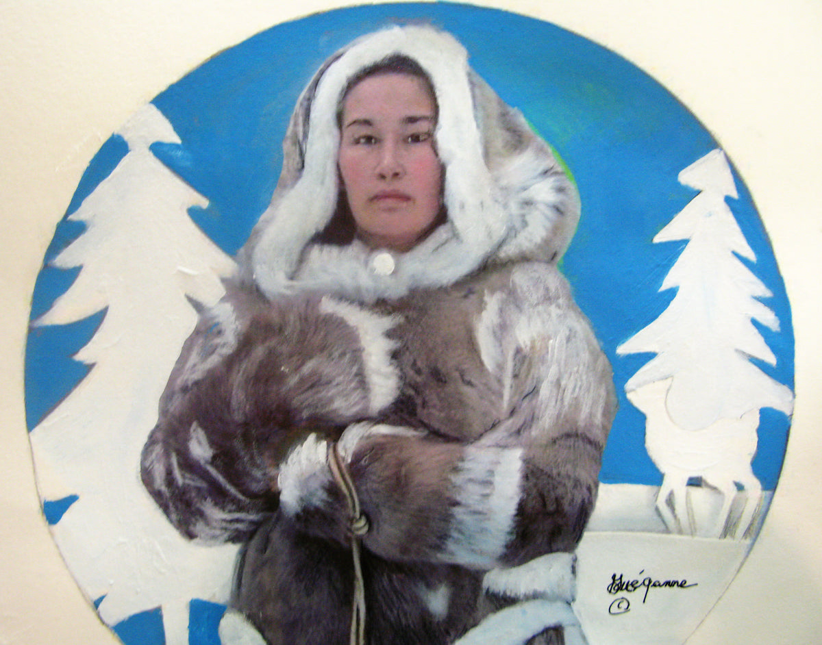 "Inuit Goddess of Fertility", Original Native Canadian Painting ...
